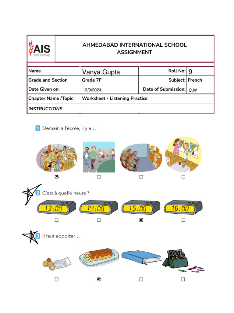 French Listening Practice | PDF