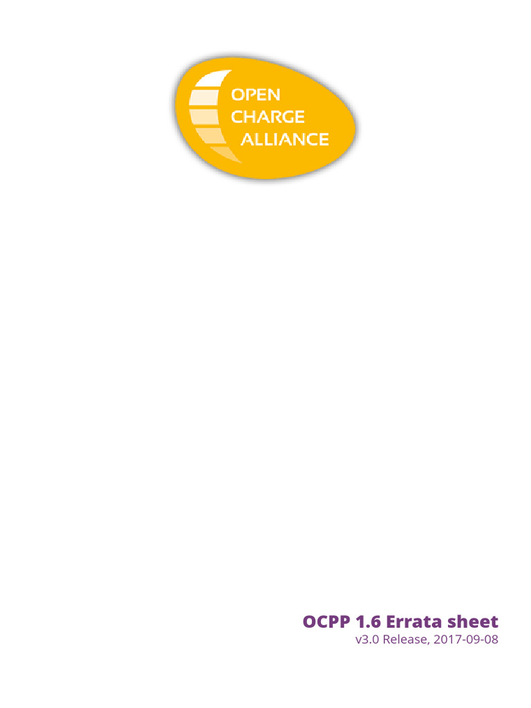 OCPP 1.6 Errata Sheet - V3.0 | PDF | Voltage | Booting