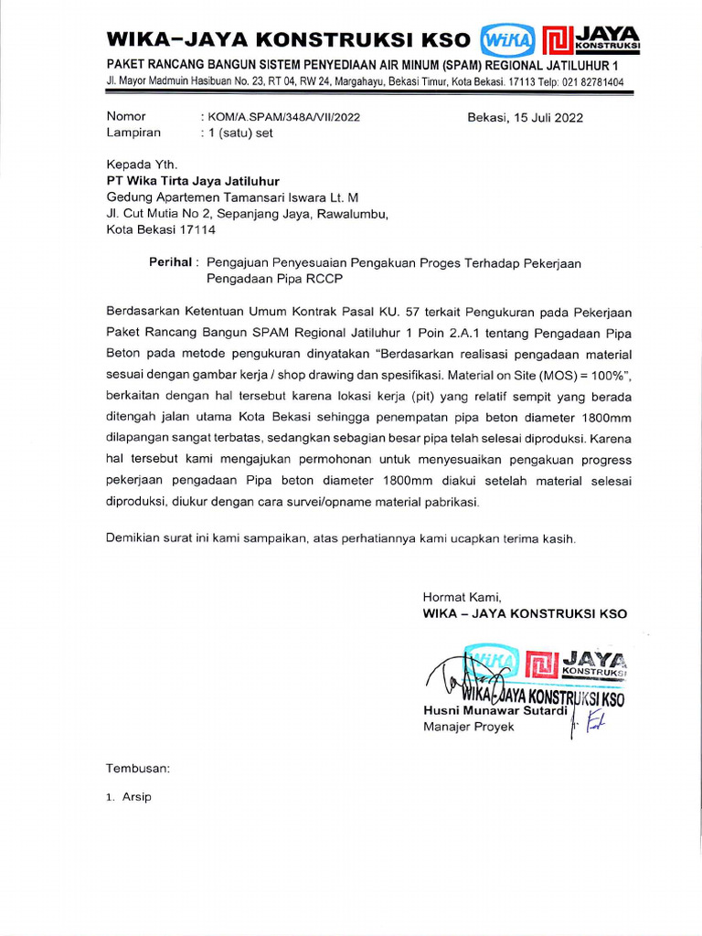 348A. KOM-A.SPAM-348A-VII-2022 Pengajuan Penyesuaian Pengakuan Progres ...