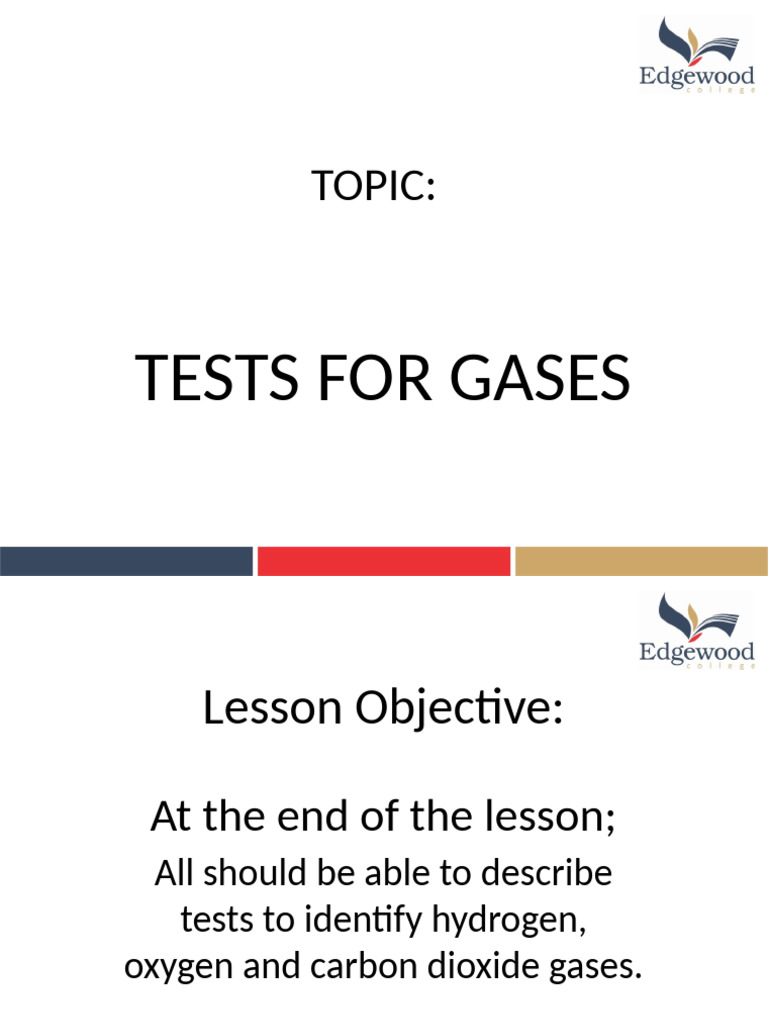 Tests For Gases - Hydrogen, Oxygen and Carbondioxide | PDF