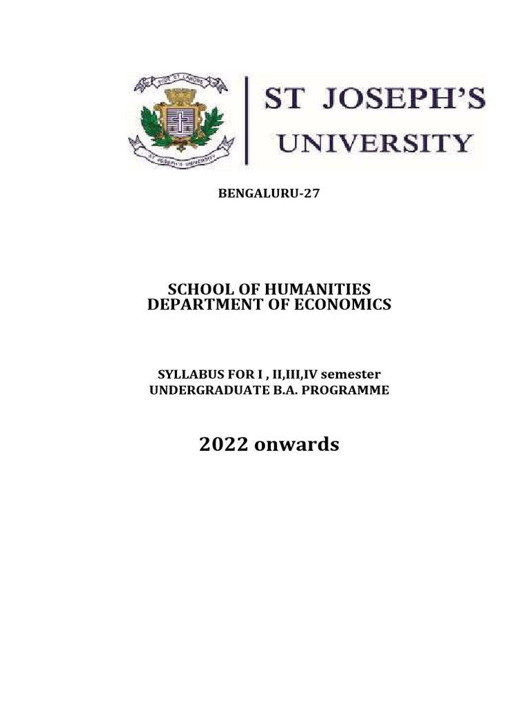 Economics Syllabus for B.A. Program | PDF | Macroeconomics | Economics