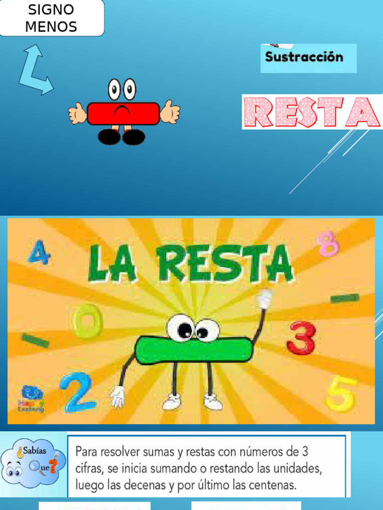 Resta sin reagrupación hasta 499 | PDF