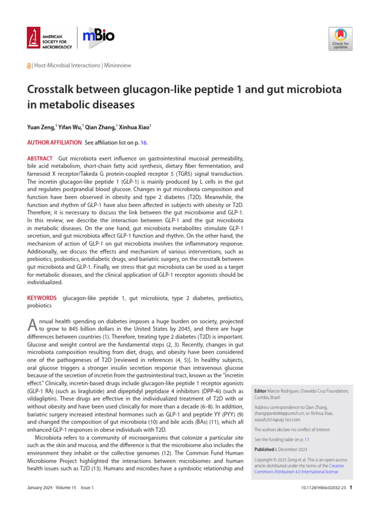 Mbio 02032-23 | PDF | Gastrointestinal Tract | Probiotic