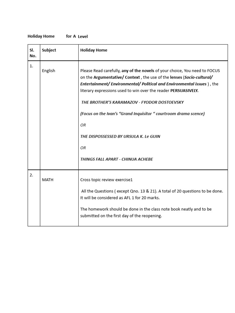 A Level Holiday Homework Assignments | PDF | Externality | Microeconomics