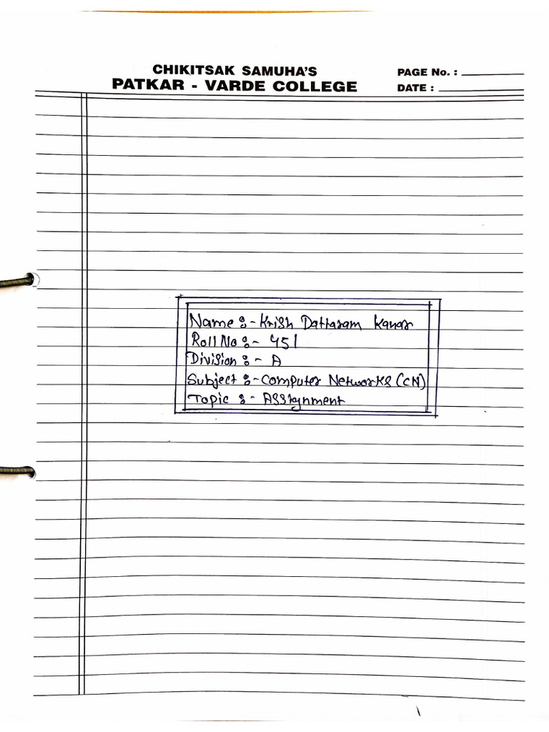 451 Computer Networks Assignmet | PDF