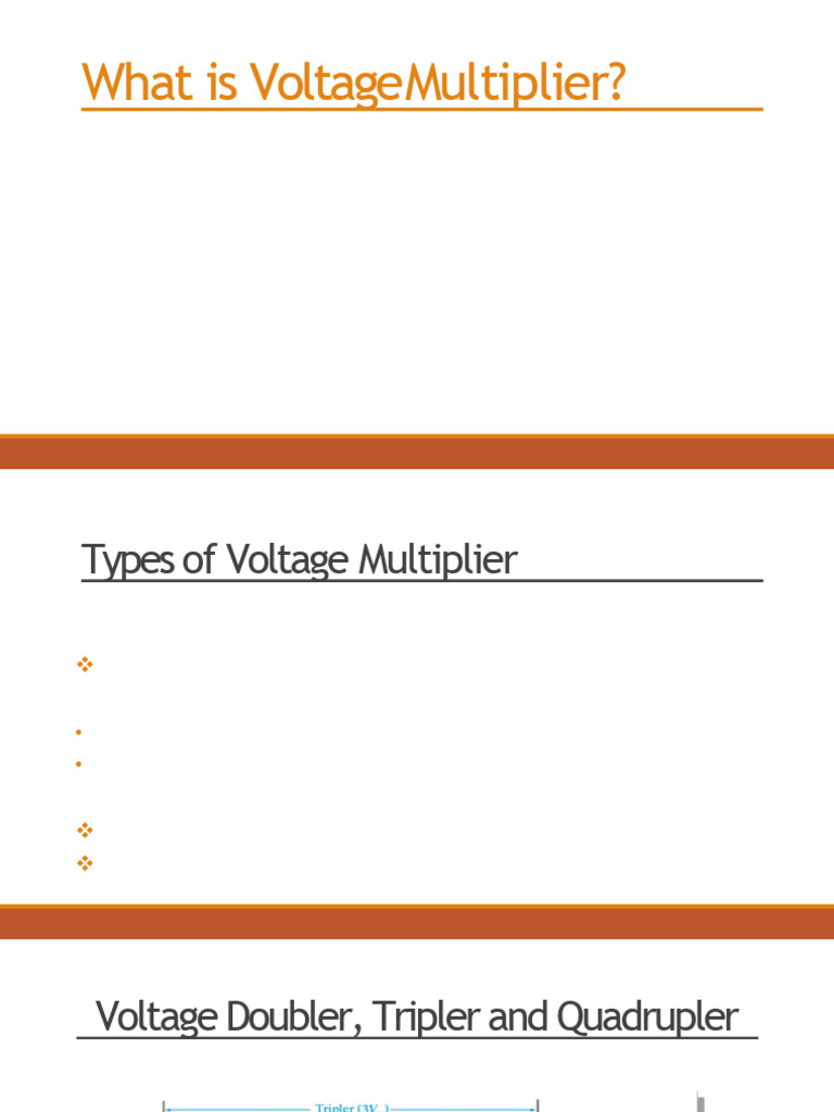 Lecture No. 8 Voltage Multipliers | PDF
