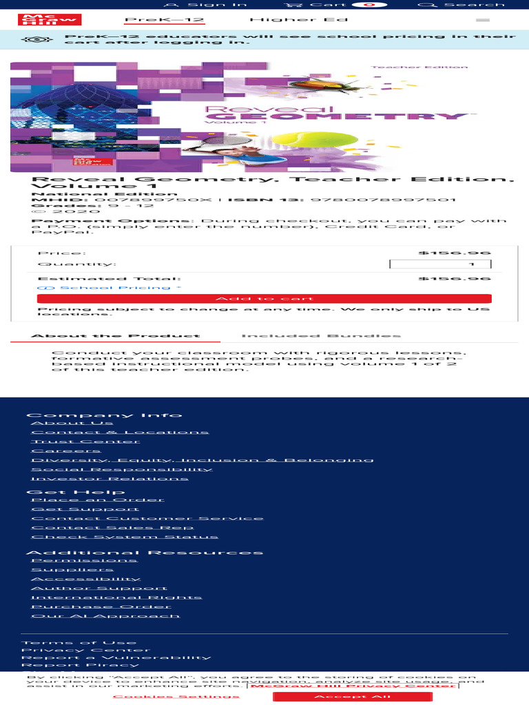 Reveal Geometry, Teacher Edition, Volume 1 | PDF