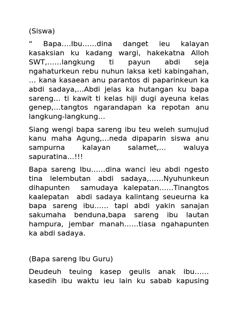 Teks Sungkem Perpisahan 2324 | PDF