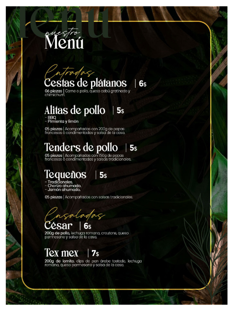 Menu Sofia | PDF