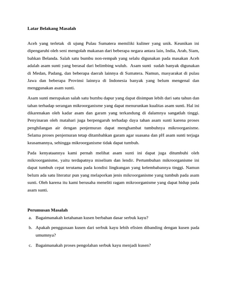 Latar Belakang Masalah Pasti Uga Memiliki Limbah Kayu Yang Tidaj ...