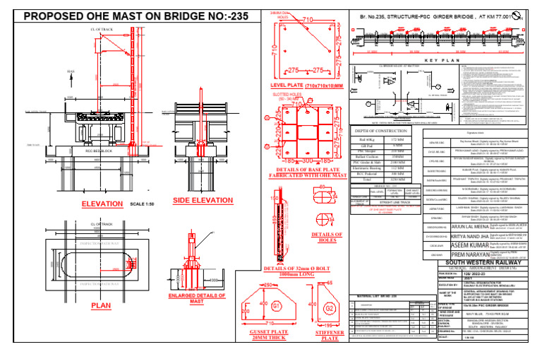 OHE Mast Weight for Bridge No. 235 | PDF | Screw | Metalworking