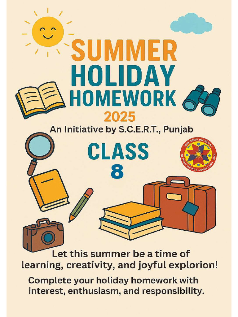 8- Summer Holiday Homework 2025 | PDF