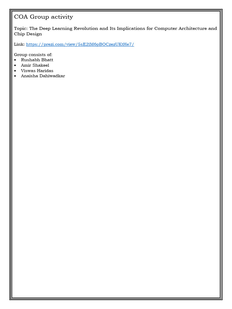 COA Group Activity | PDF