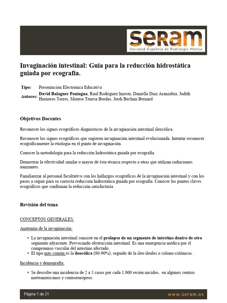 125-Invaginacionacion Intestinal Seram | PDF | Medicina CLINICA ...