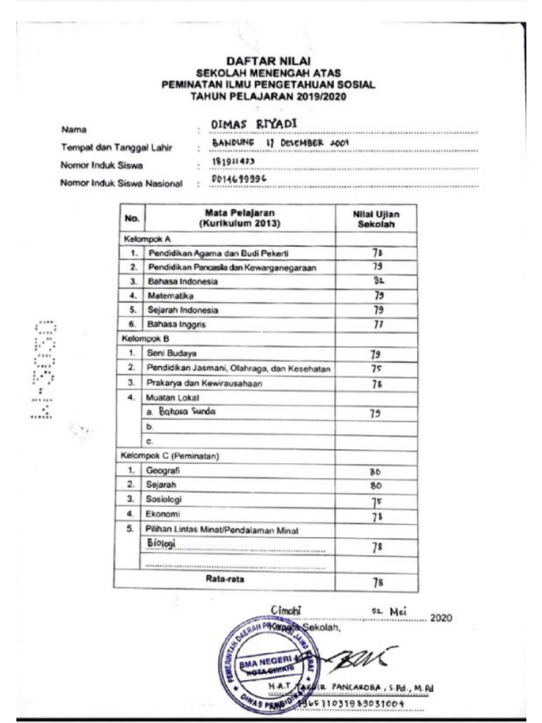 Ijazah & Transkip | PDF