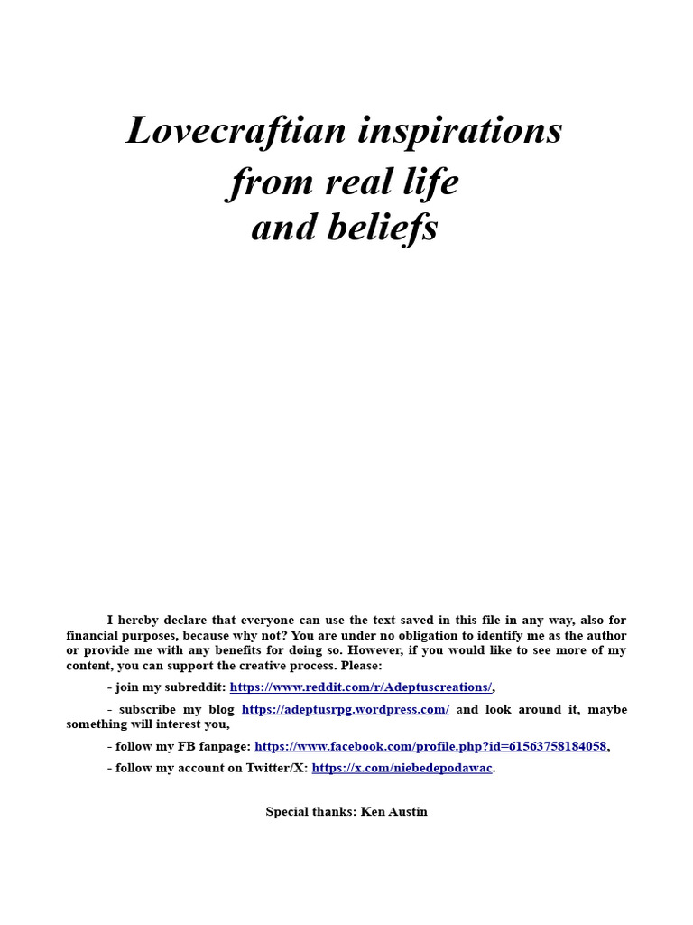 Delta Green Plot Hooks For Real Life | PDF