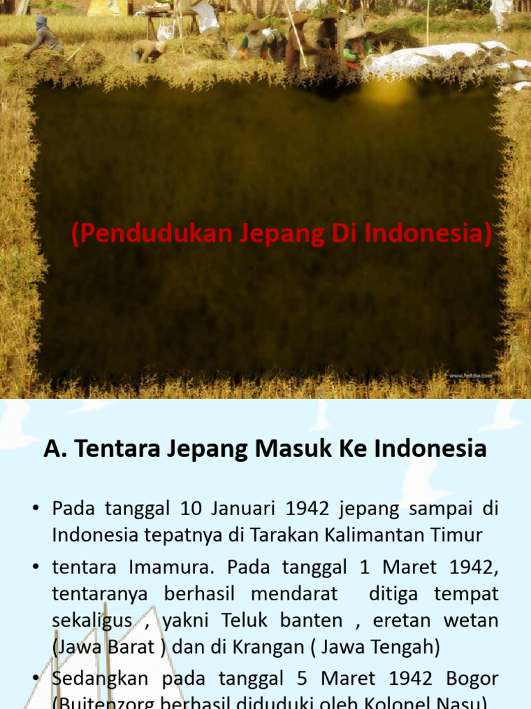 Pendudukan Jepang Di Indonesia | PDF