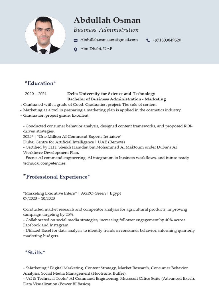 Abdullah Osman Cv[1] | PDF