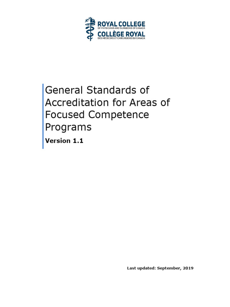 Afc General Standards e | PDF | Medicine | Medical Education