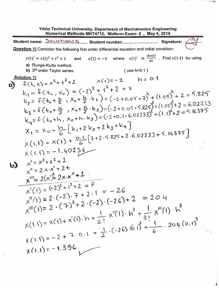 2016NumMeth Midterm 2 Solutions.2pdf | PDF