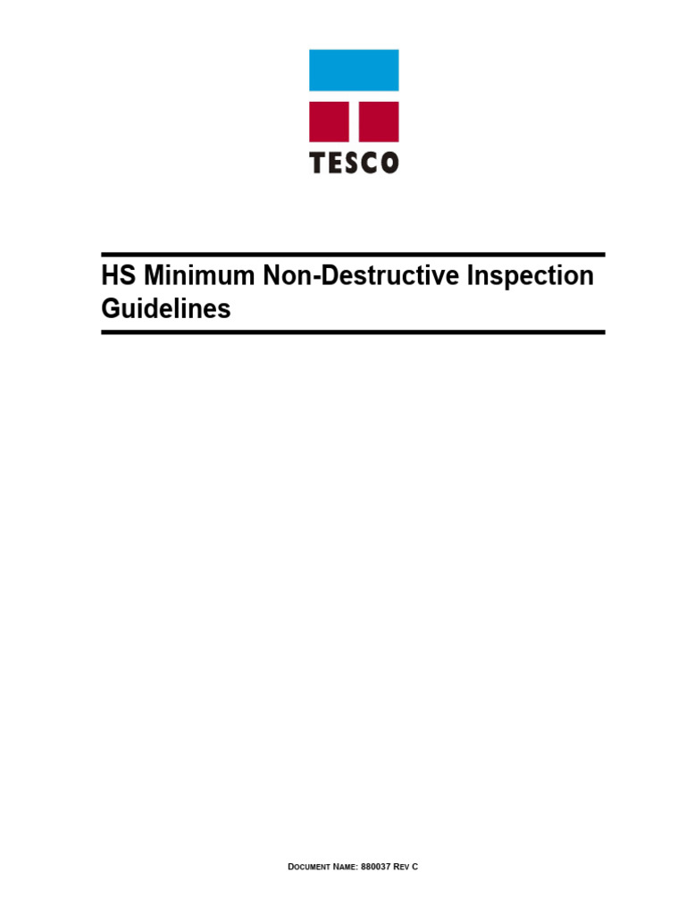 HS Non-Destructive Inspection Guidelines | PDF | Nut (Hardware ...