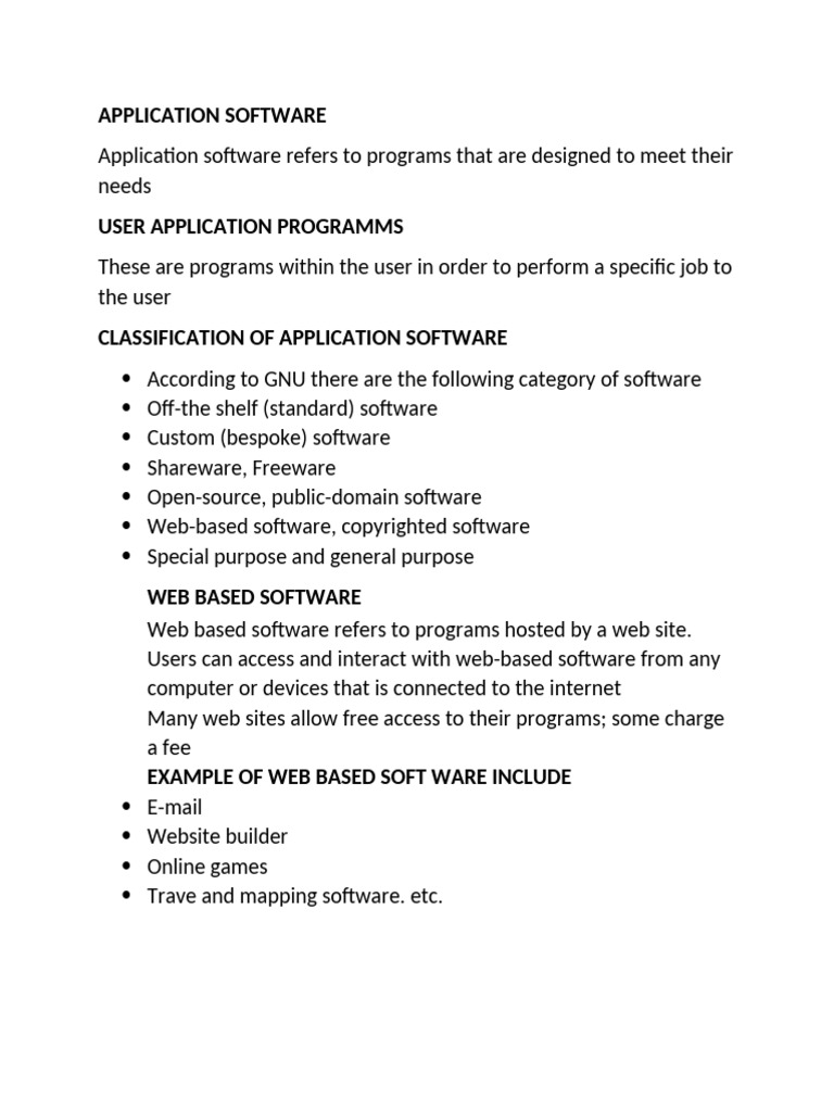 Application Software | PDF