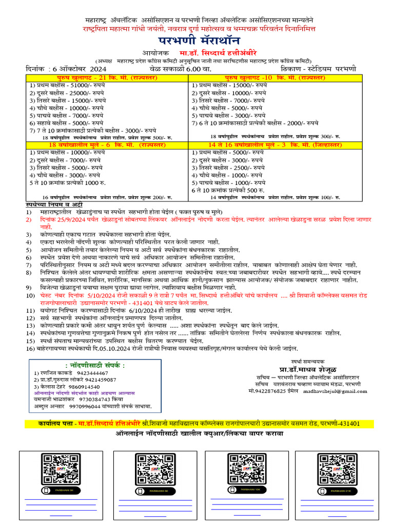 Parbhani Marethon 2024 | PDF