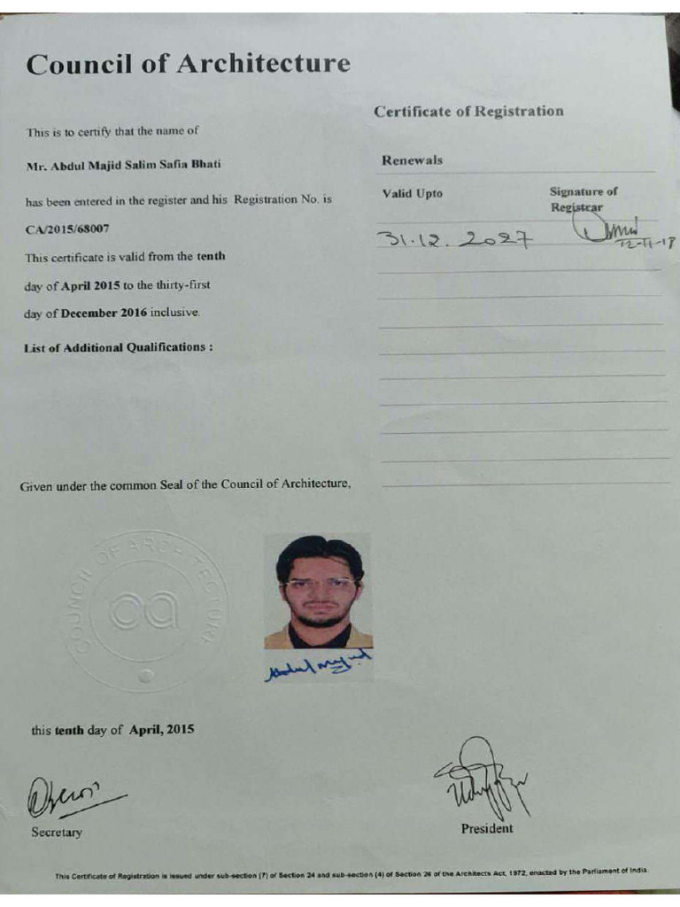 Architect - License | PDF