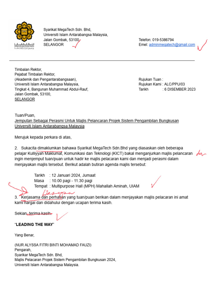 BM Surat Rasmi Kumpulan 5 Section 6 | PDF