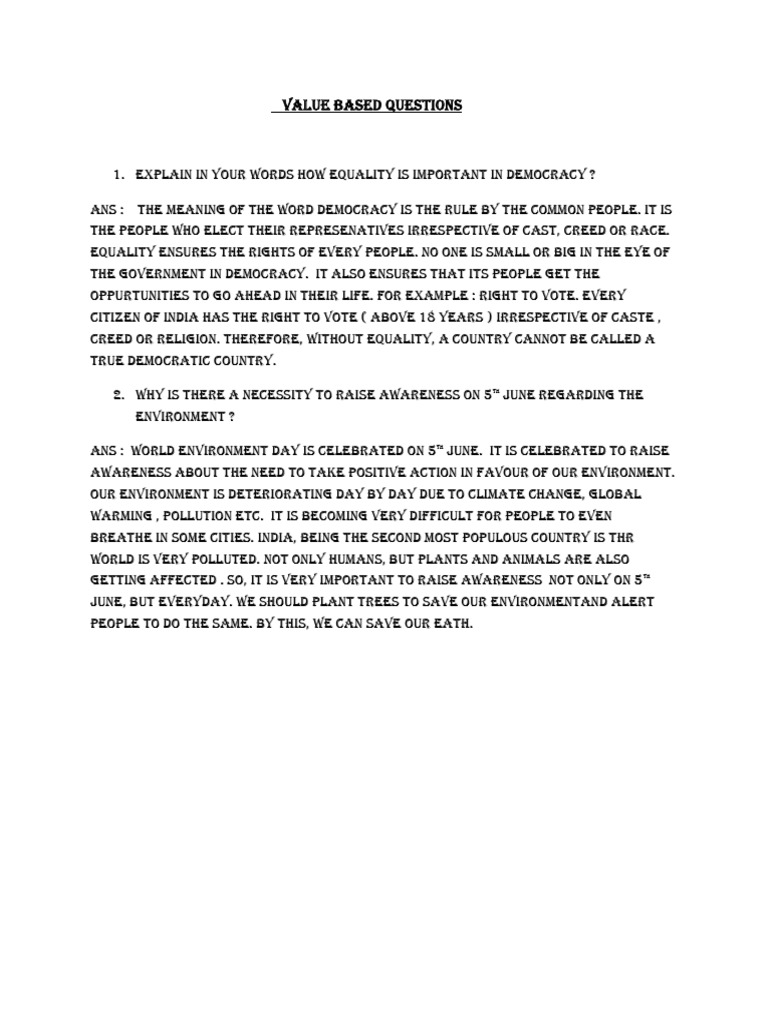 Importance of Equality in Democracy | PDF