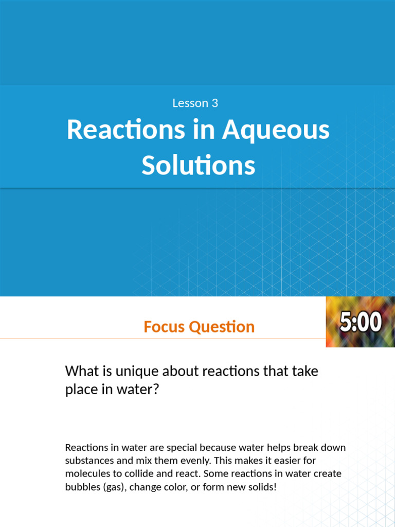 CA Lesson 3 Reactions+in+Aqueous+Solutions | PDF | Ion | Aqueous Solution