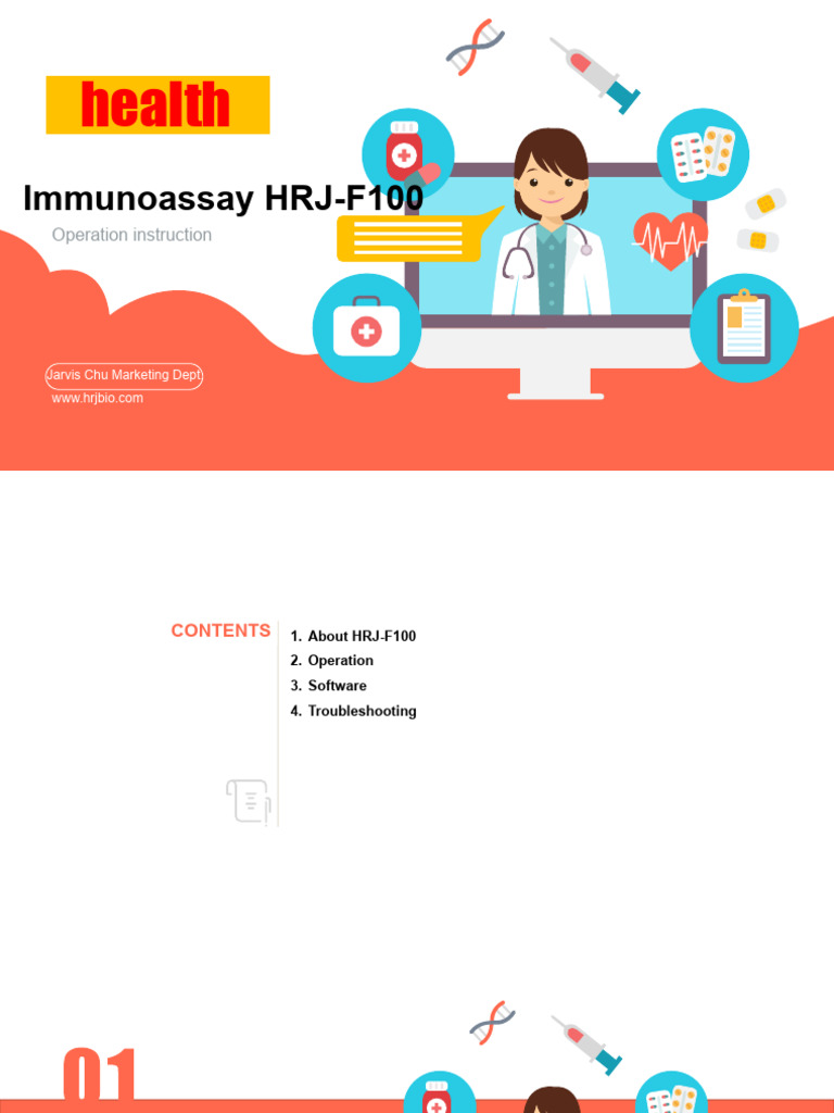 HRJ-F100 Operatoin Introduction | PDF | Blood Plasma | C Reactive Protein