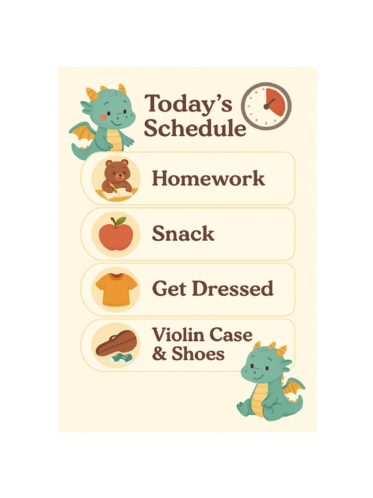 Schedule Chart for Kids | PDF