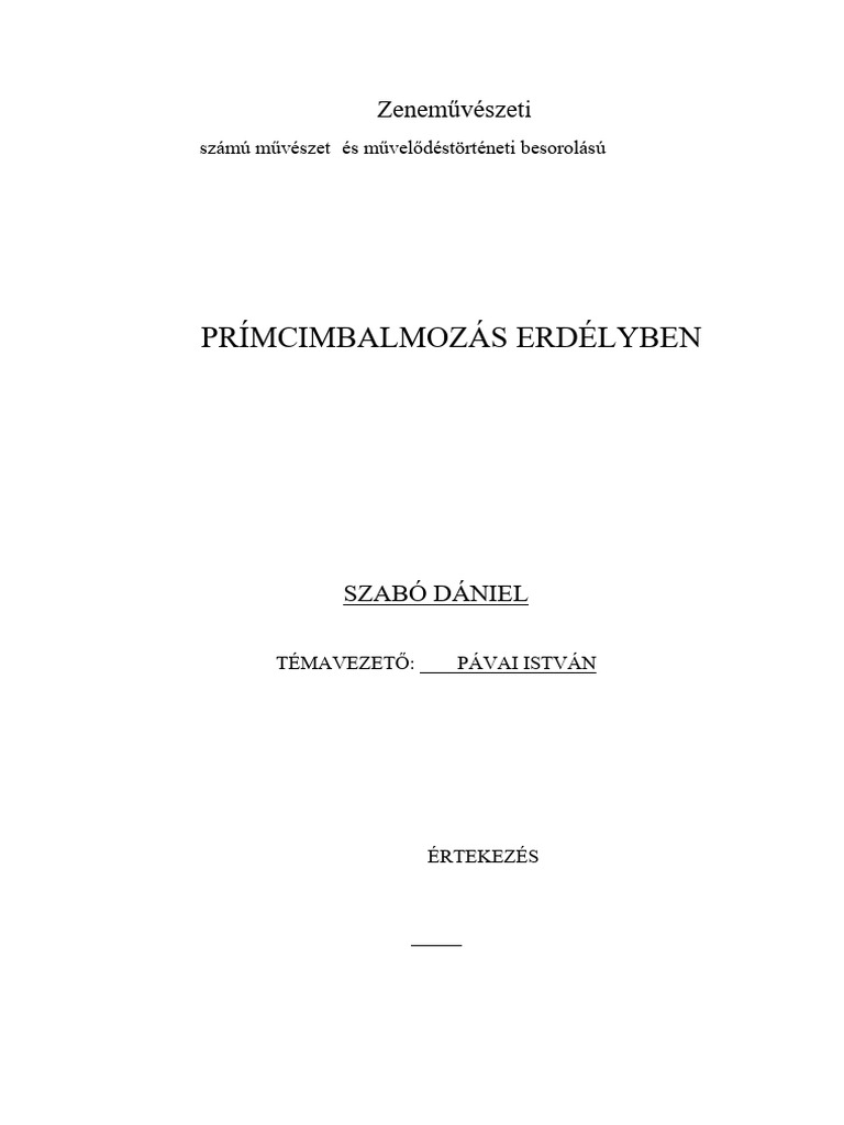 Cimbalom in Transylvania | PDF