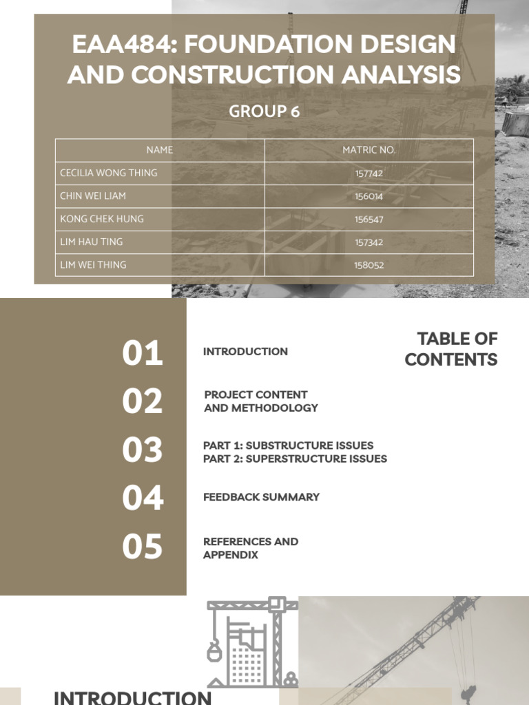 Eaa484 - Group 6 - Foundation Design and Construction Analysis Project ...