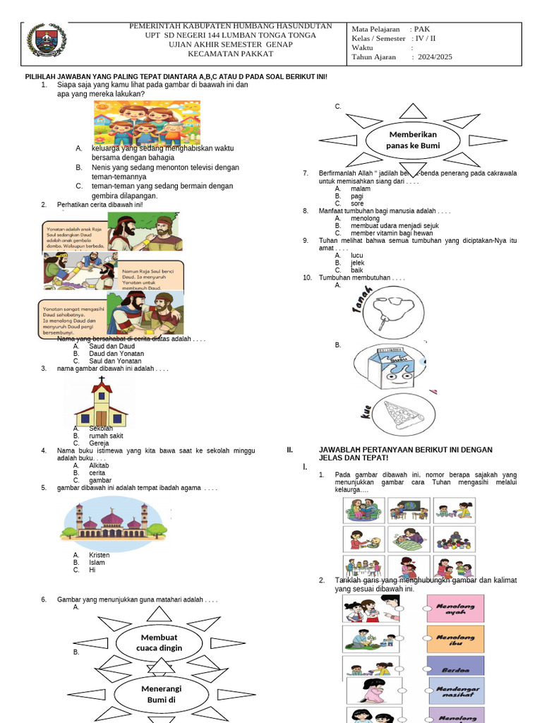 Kls 1 Laksa Uas Sem 2 | PDF
