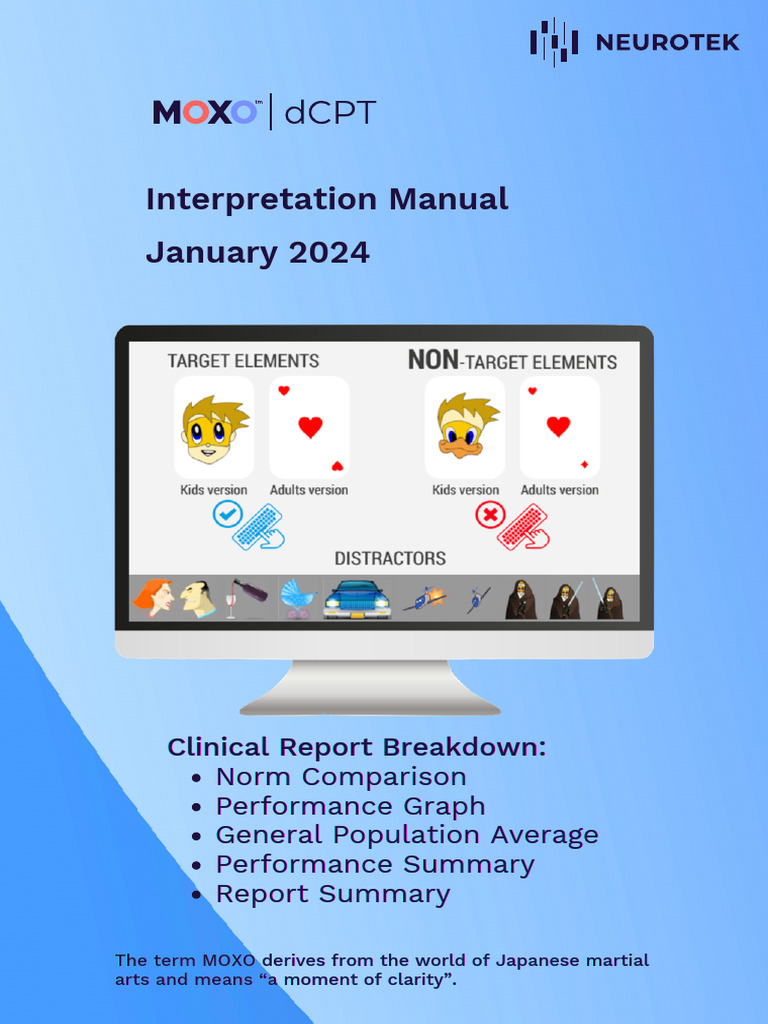MOXO DCPT Interpretation Eng 2024 | PDF | Impulsivity | Attention Deficit Hyperactivity Disorder