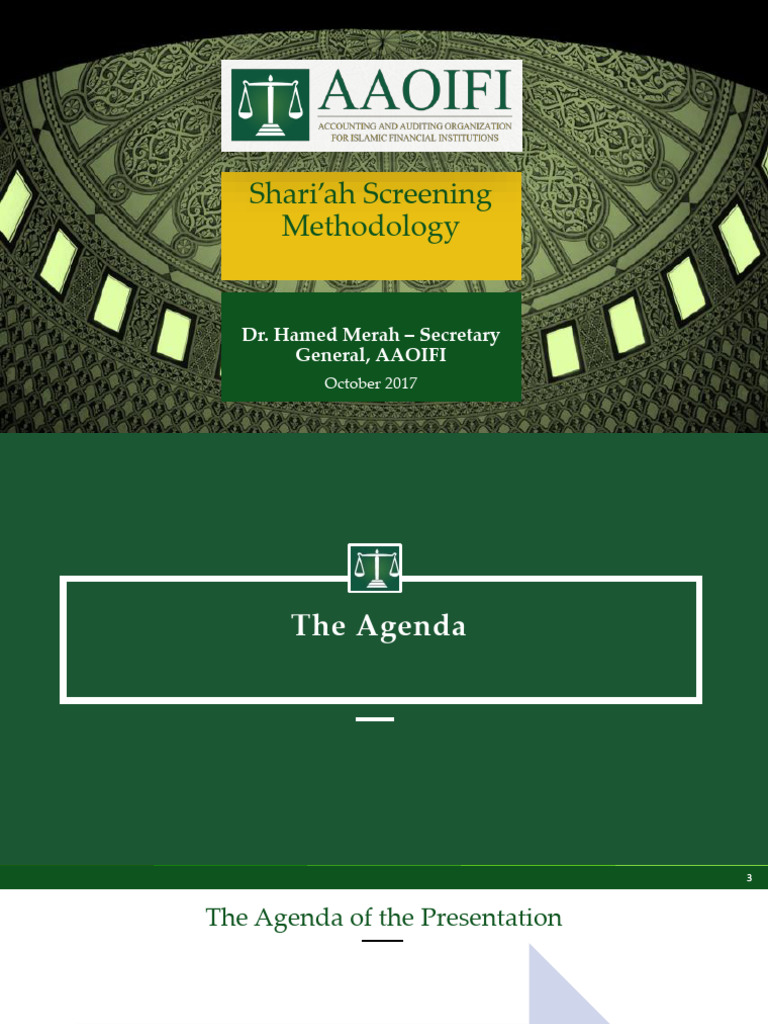 1 Shari Ah Screening in The Islamic Capital Markets DR Hamed Merah ...