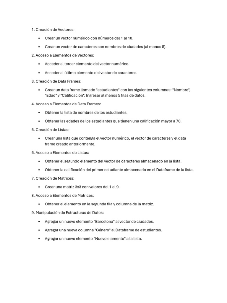 Practica Estructuras R | PDF