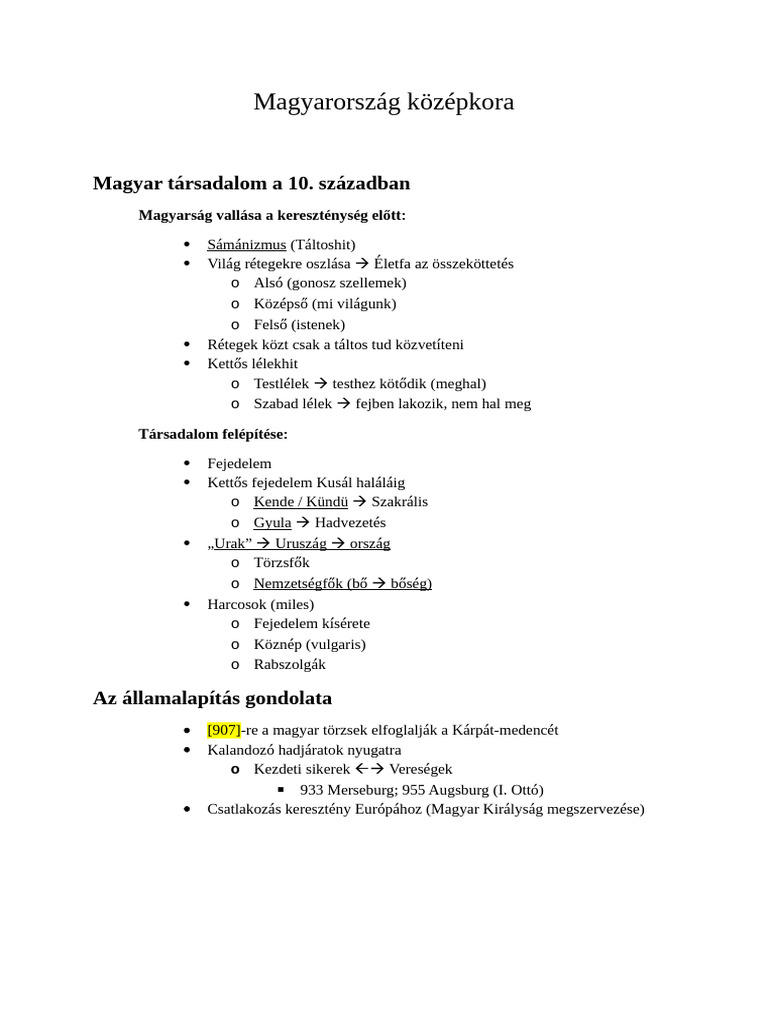 Magyarország Középkora | PDF