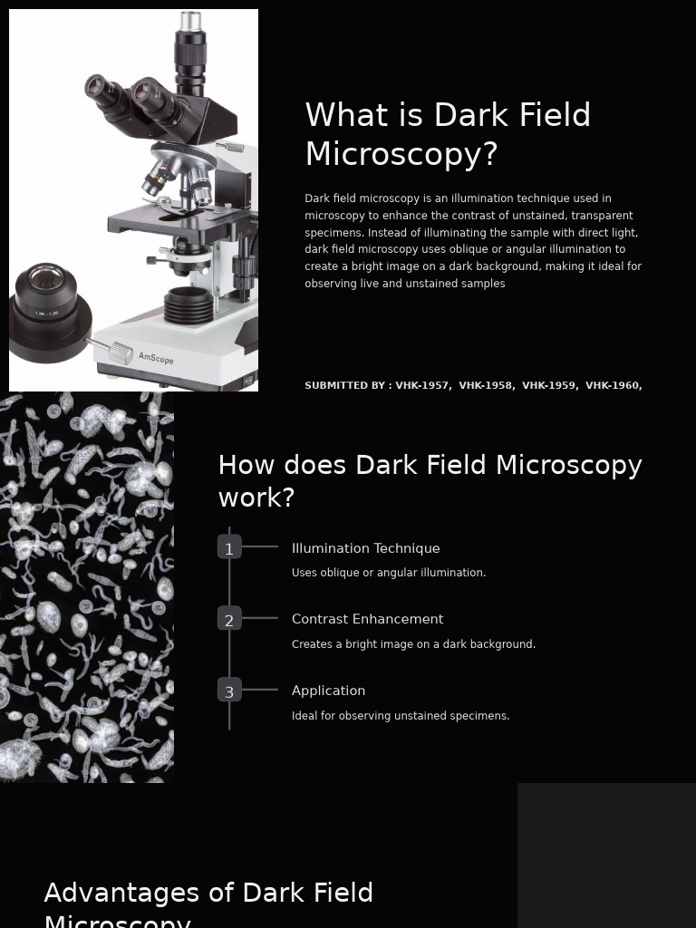Dark Field Microscopy (Kshama Maam) | PDF