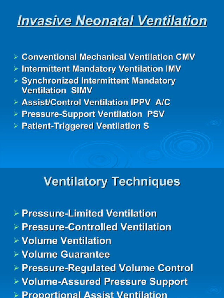 Invasive Neonatal Ventilation | PDF