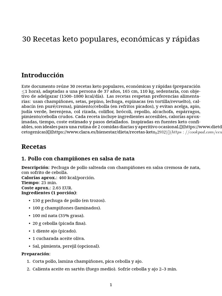 30 Recetas Keto Populares - Grok | PDF | ensalada | Mayonesa