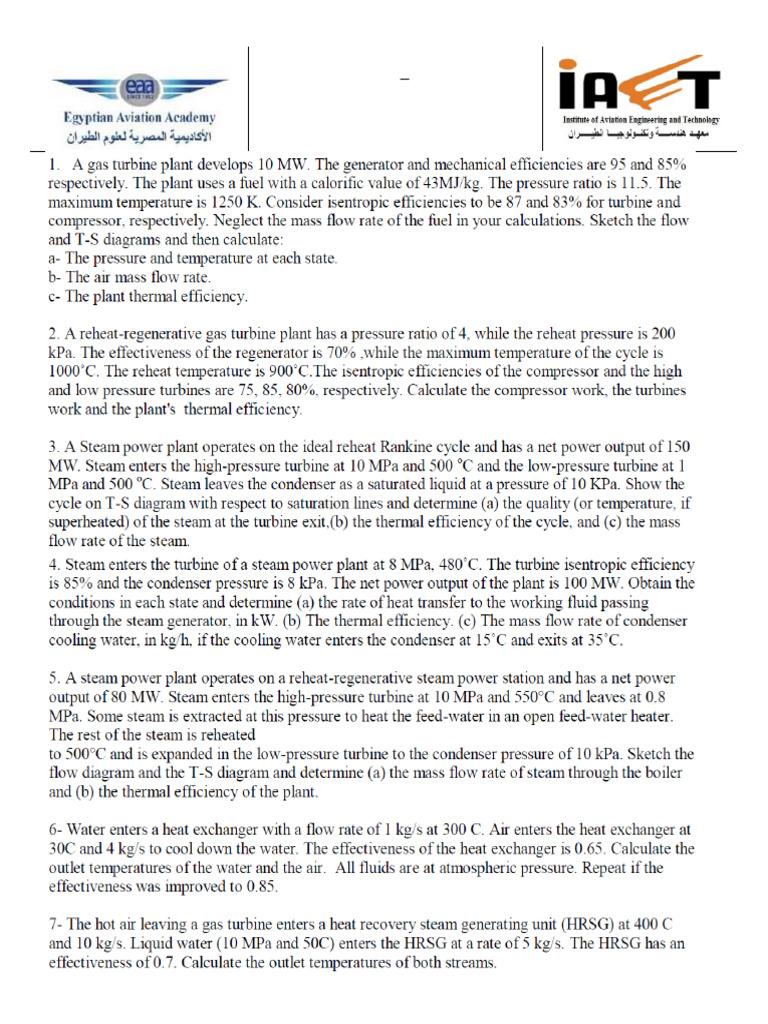 Sheet 1 Energy Rationalization | PDF