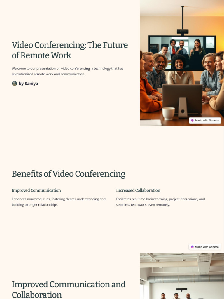 Video Conferencing The Future of Remote Work | PDF | Collaboration ...