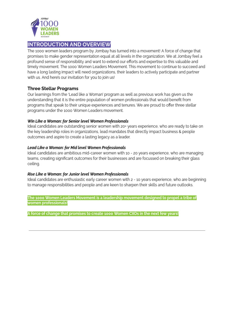 1000 WLP Program Construct 2025 | PDF | Leadership | Mindset