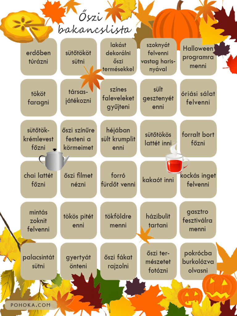 Oszi Bakancslista Kitoltve | PDF