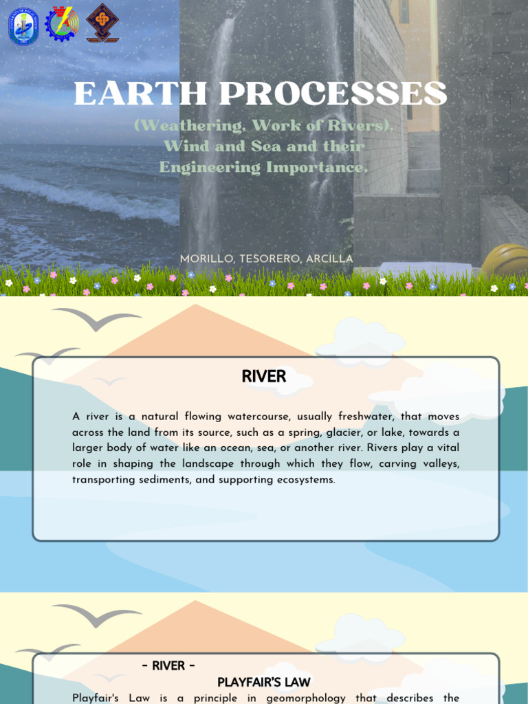 Earth Processes (Weathering, Work of Rivers), Wind and Sea and Their ...