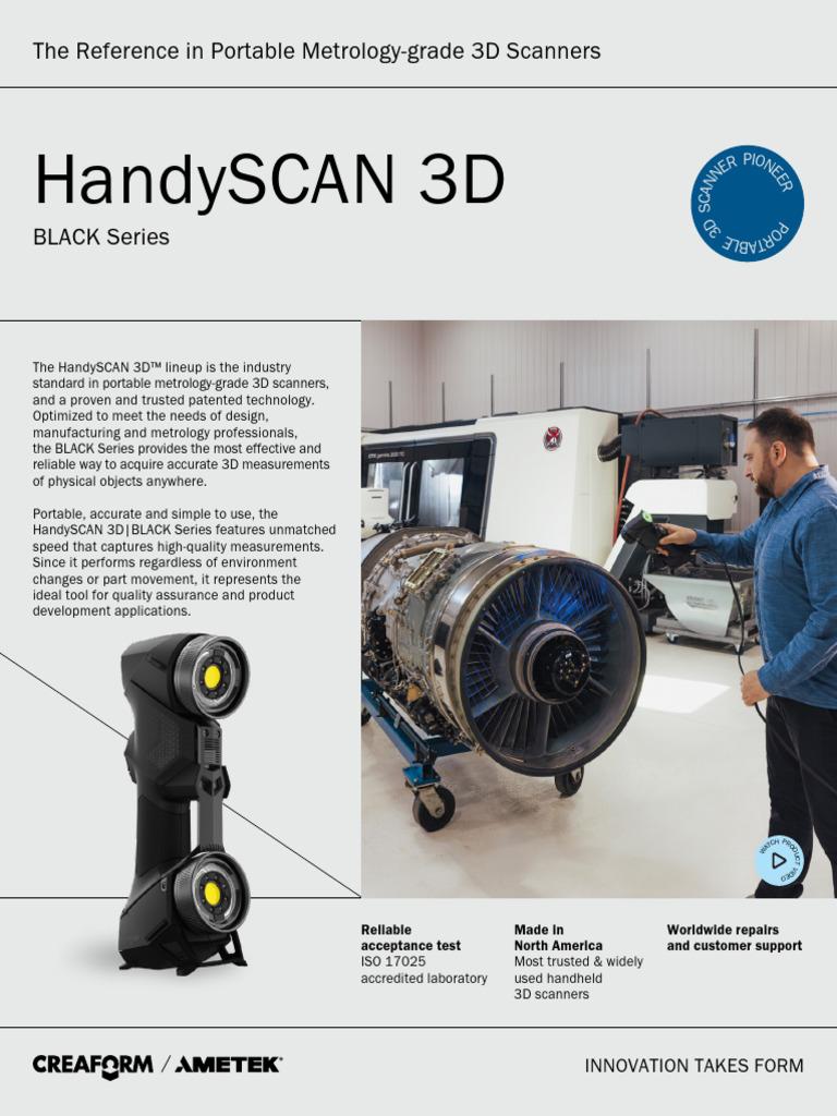 Handyscan 3d Black Series Brochure en HQ 20240917 | PDF | 3 D Computer Graphics | Computing