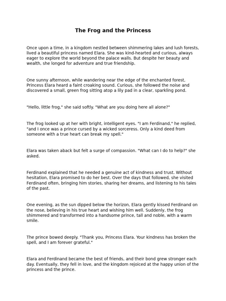 The Frog and The Princess | PDF